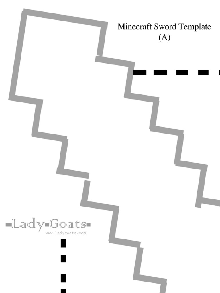 Ladygoats Minecraft Sword Template | PDF