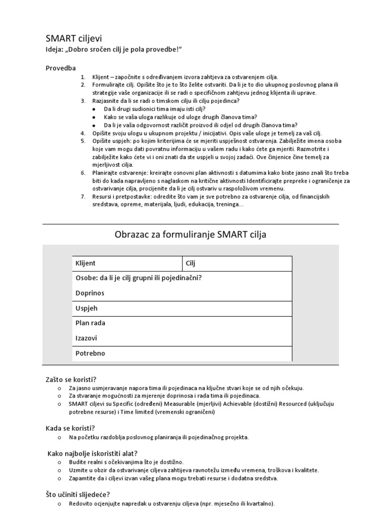 831 Smart Ciljevi | PDF