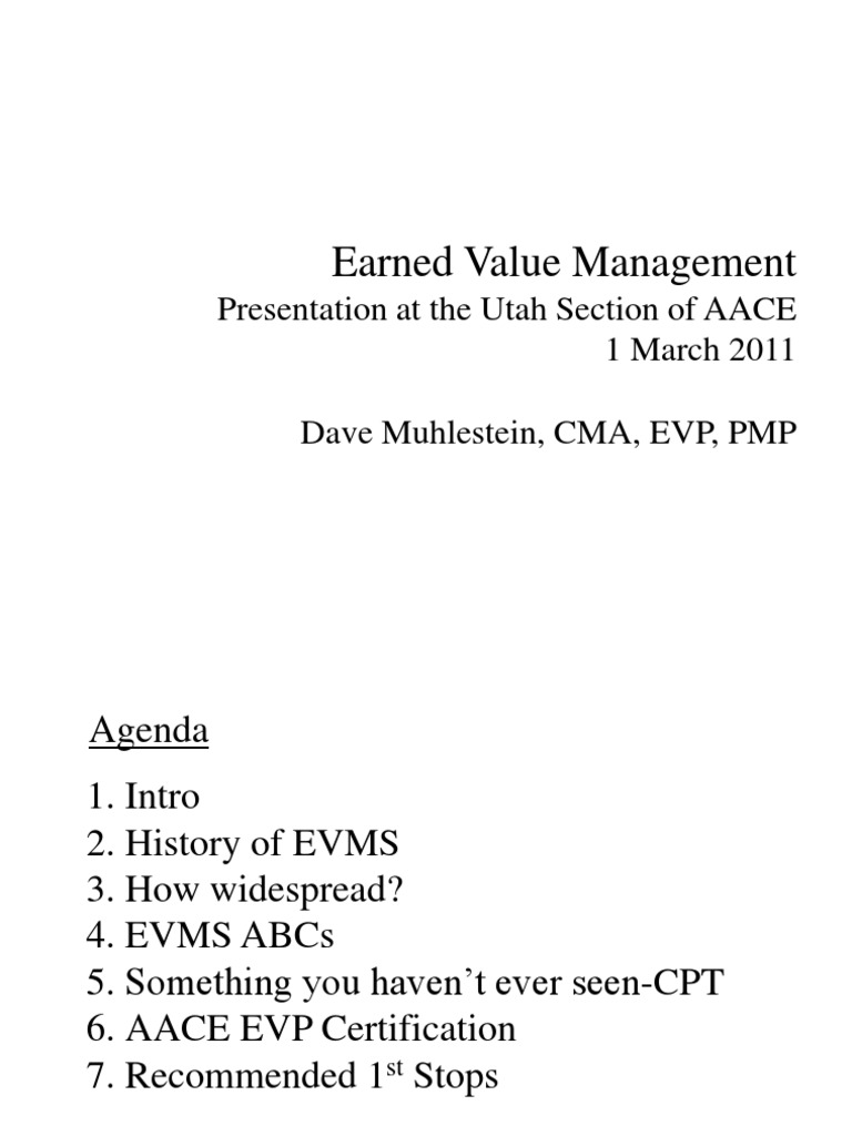 Earned Value Management | PDF | Projects | Project Management