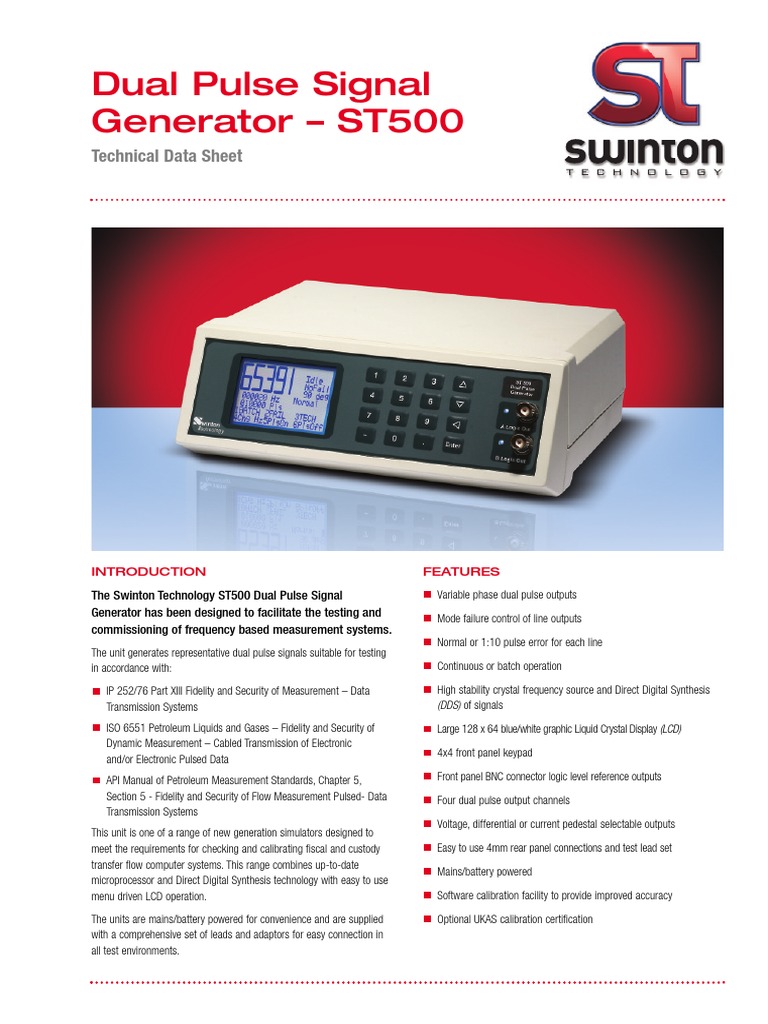 ST 500 (Dual Pulse Signal Generator) | PDF | Liquid Crystal Display ...