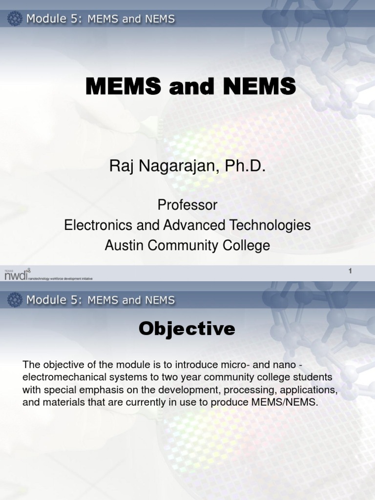 Mems and Nems | Microelectromechanical Systems | Nanotechnology