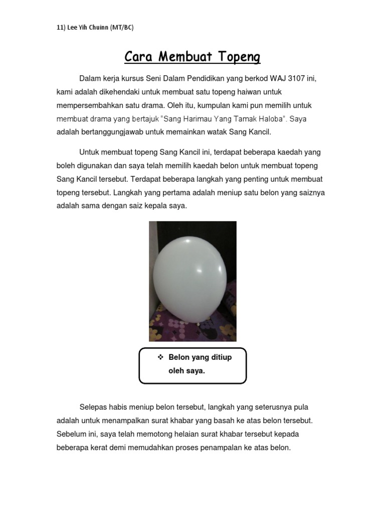 Cara Membuat Topeng | PDF