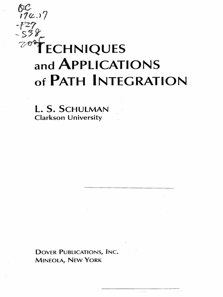 Schulman Path Integral | PDF