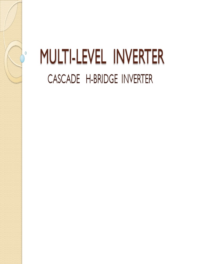 Multi-Level Inverter - PPT | PDF | Power Inverter | Rectifier