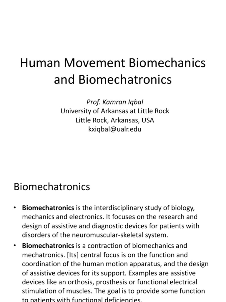 Bio Mech Presentation. | PDF | Chemical Synapse | Neuron