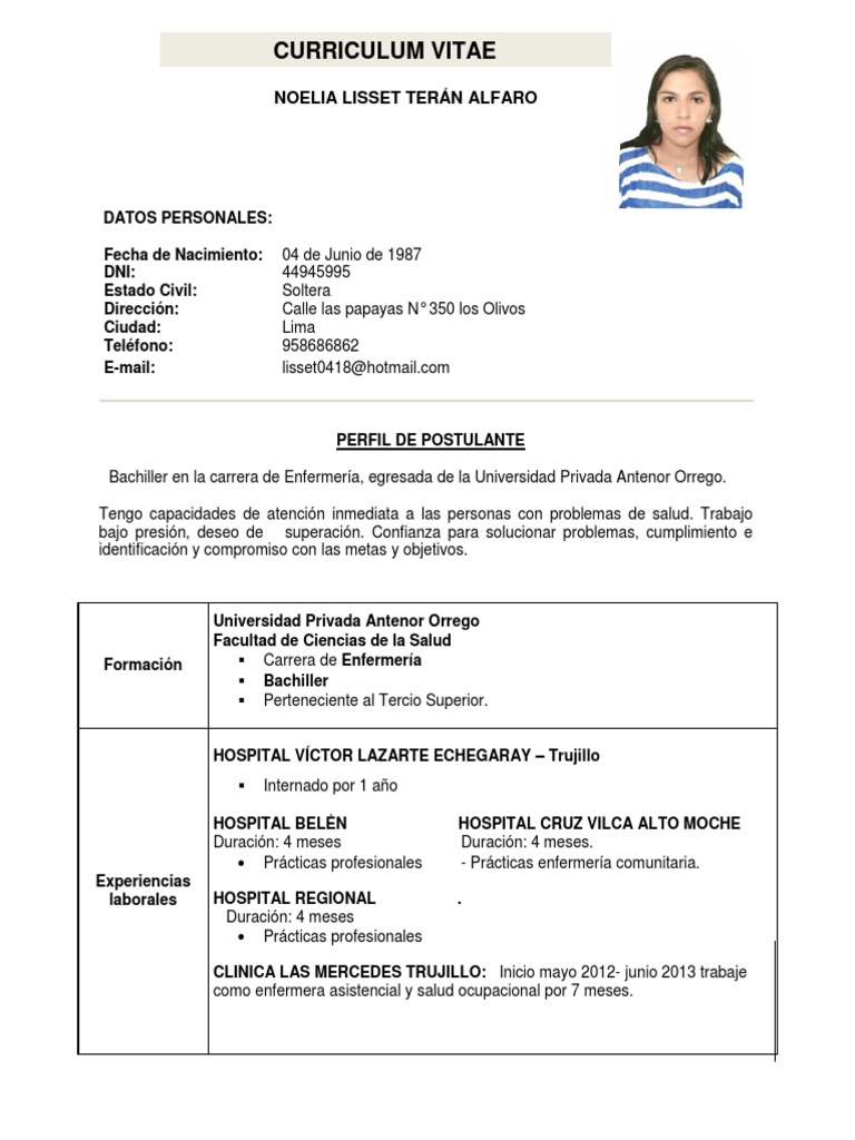 Cv. Noelia | PDF