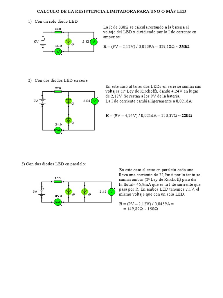 Calculos Con LED | PDF
