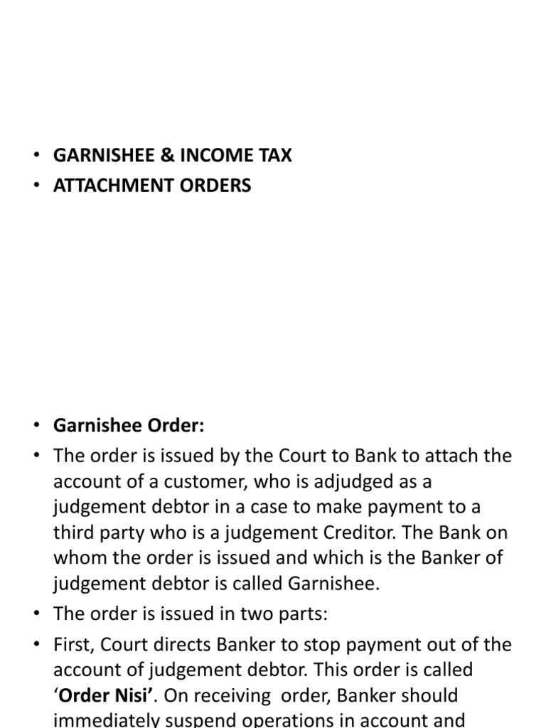 Understanding Attachment Orders in Banking | PDF | Garnishment | Cheque