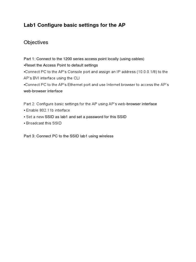 Configure AP Basic Settings Guide | PDF
