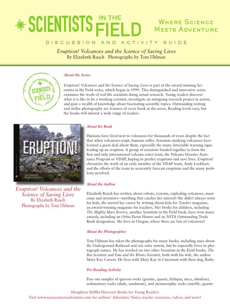 Eruption! Volcanoes and Saving Lives | PDF | Volcano | Geology
