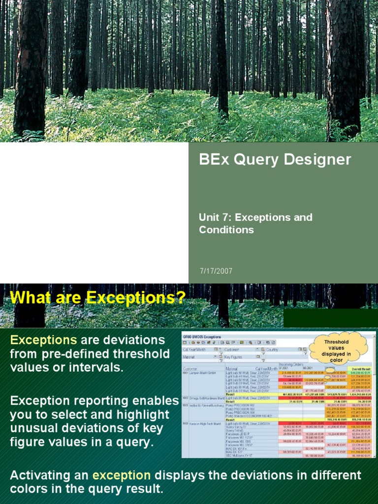 BI L3 BEx Query Designer Unit 7 | PDF | Areas Of Computer Science ...