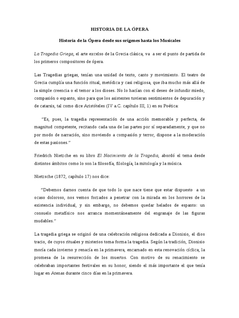 Historia de La Ópera | PDF | Ópera | Wolfgang Amadeus Mozart