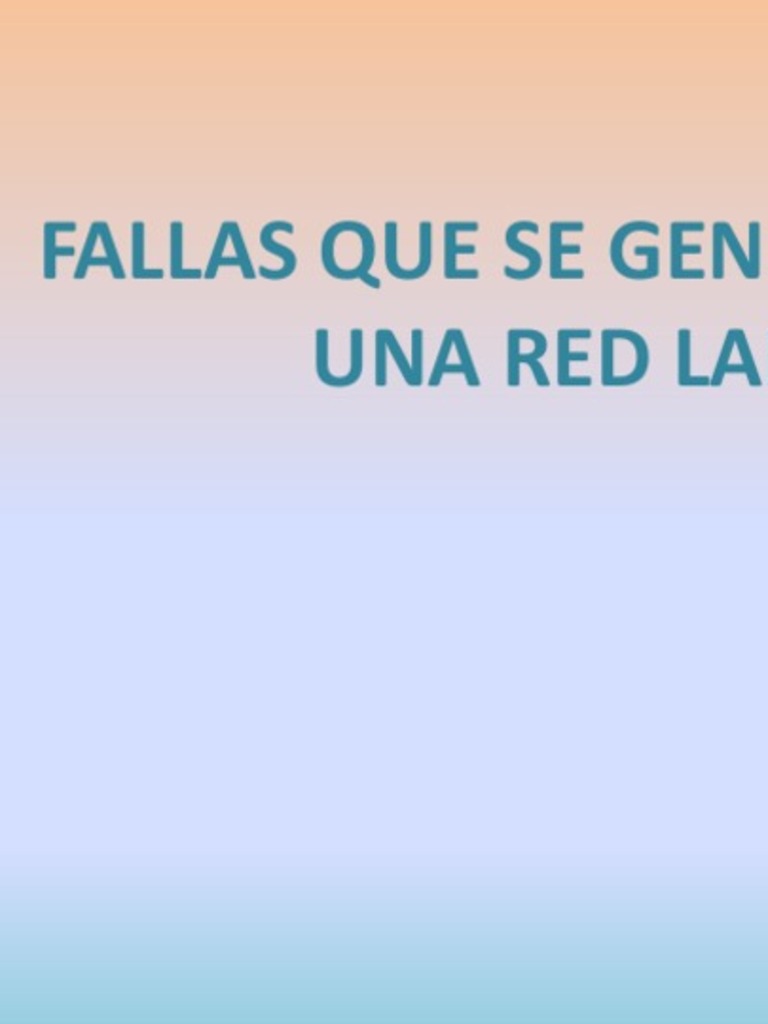 20 Fallas Comunes en Redes LAN | PDF | Topología de la red | Redes