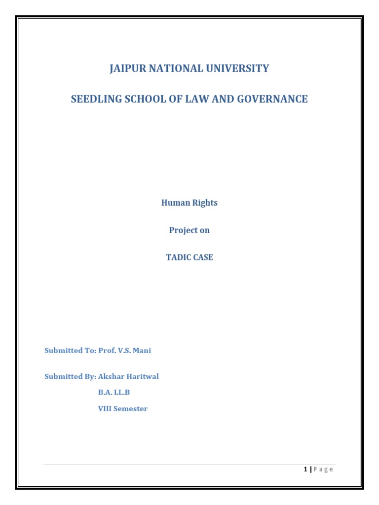 TADIC Case Human Rights | PDF | Geneva Conventions | International ...