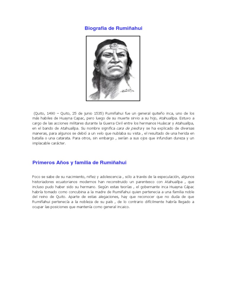 Biografia de Rumiñahui | PDF | Agitación