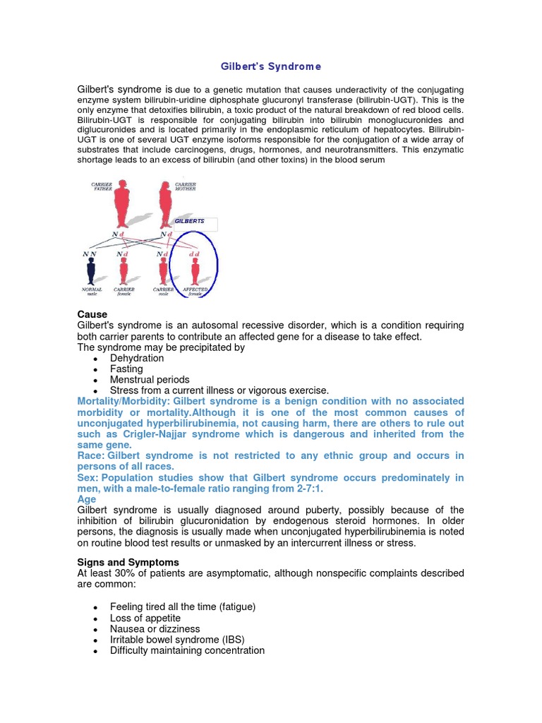 Síndrome de Gilbert | PDF | Medical Specialties | Clinical Medicine