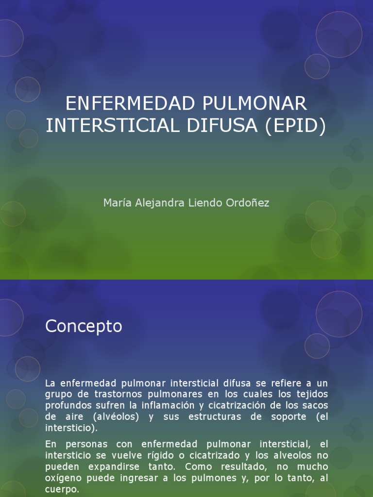Enfermedad Pulmonar Intersticial Difusa Epid | PDF | Pulmón | Ciencias de la Salud