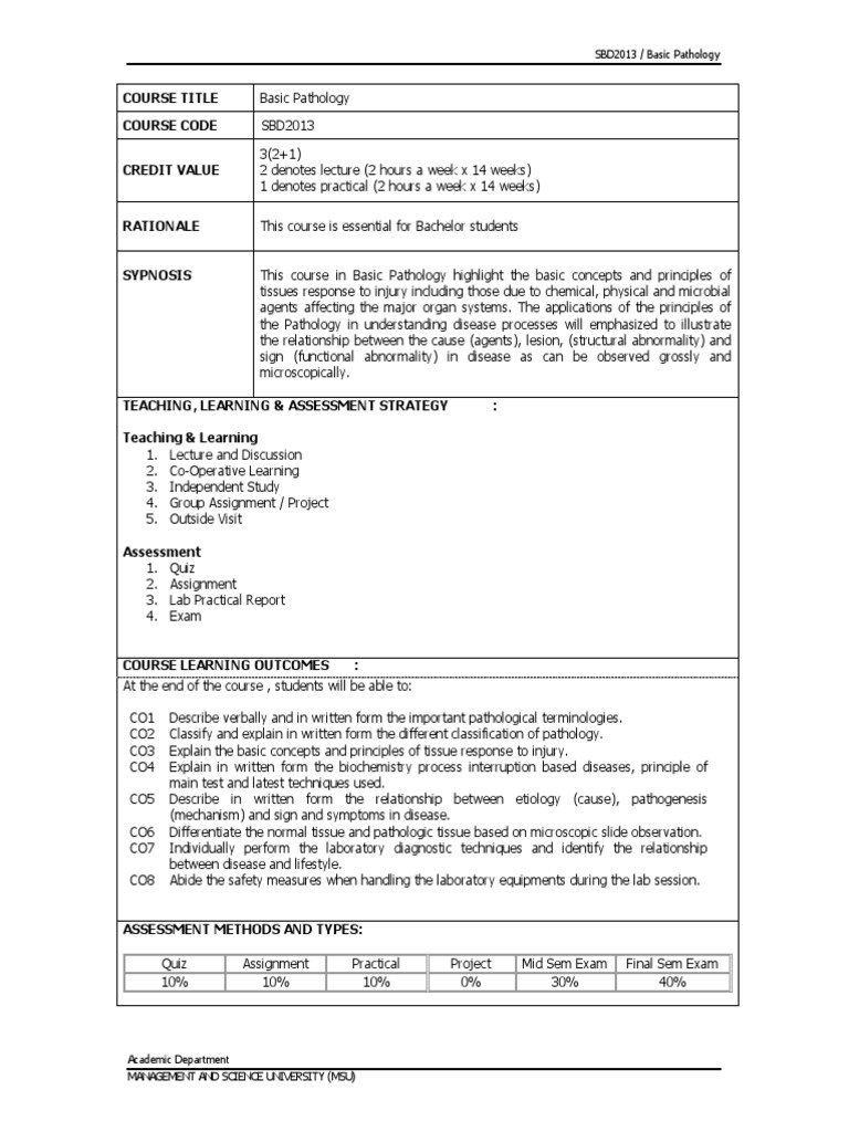 Basic Pathology | PDF | Pathology | Medical Specialties