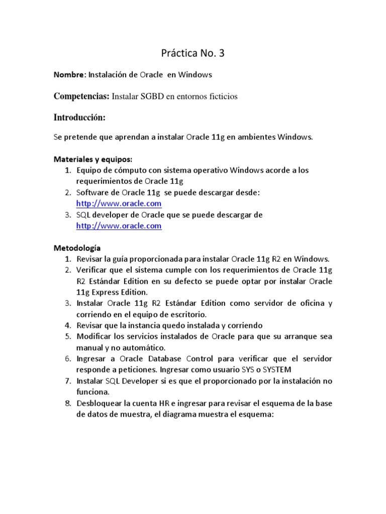 Practica No. 3 | PDF | Base de datos Oracle | Bases de datos