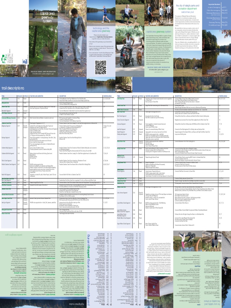 Greenway System Map | PDF | Trail | Raleigh