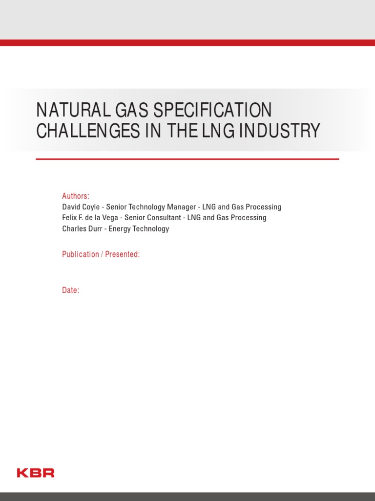 Natural Gas Specification and Challenges | PDF