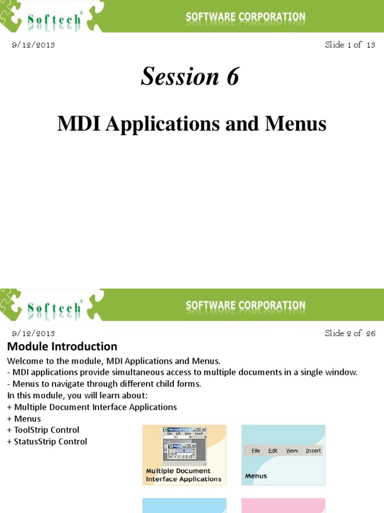Slide 06 Winforms 2005 | PDF | Menu (Computing) | Graphical User Interfaces