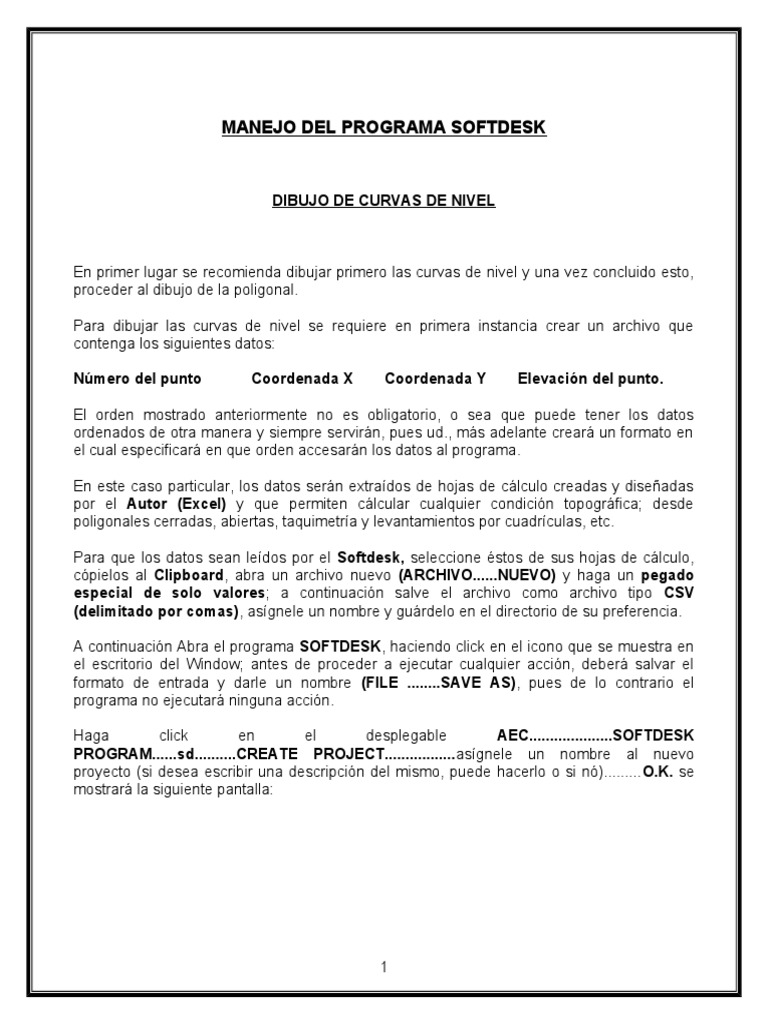 Manejo Del Programa Softdesk | PDF | Polígono | Archivo de computadora
