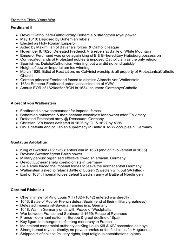 AP Euro Notes | PDF | Louis Xiv Of France | Unrest