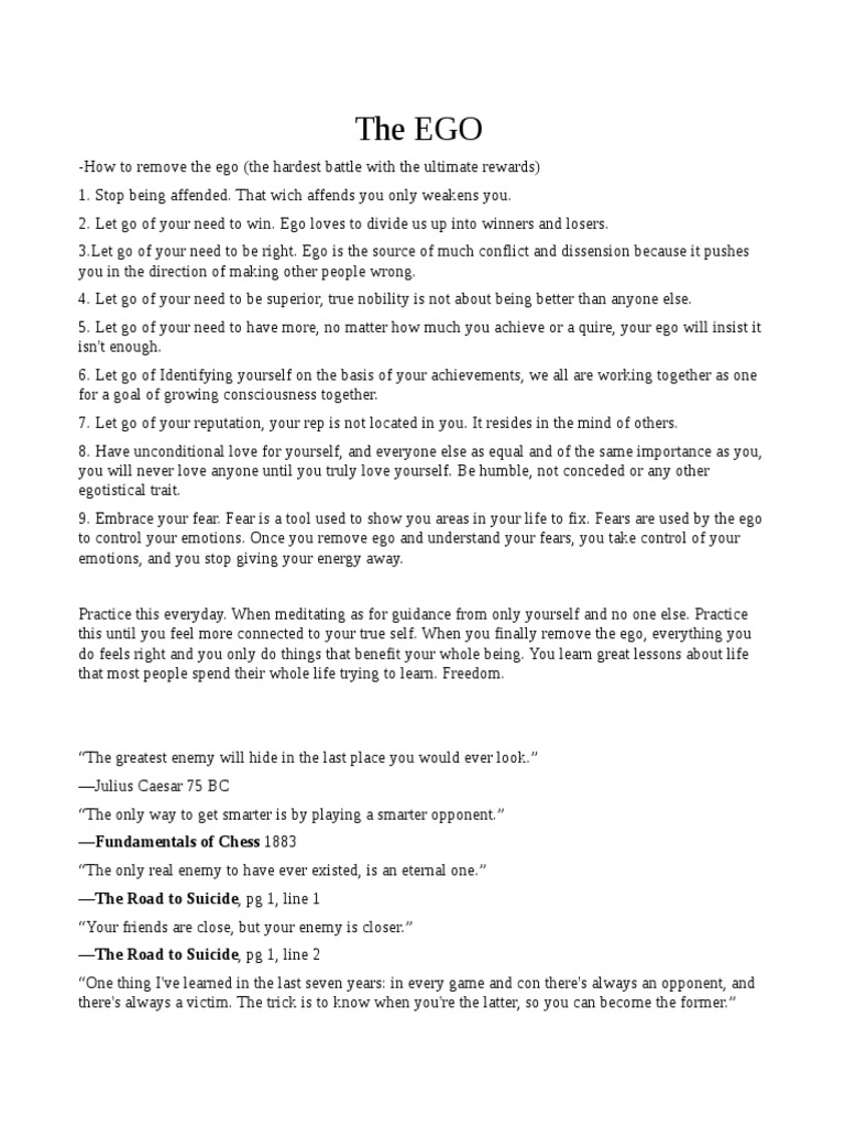 The Ego | PDF | Id | Metaphysics Of Mind