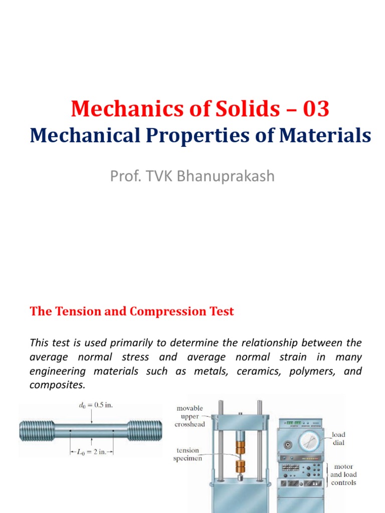 TVKB GATE RCH SOM 03 Mech Behaviour Materials | PDF | Deformation (Engineering) | Strength Of ...