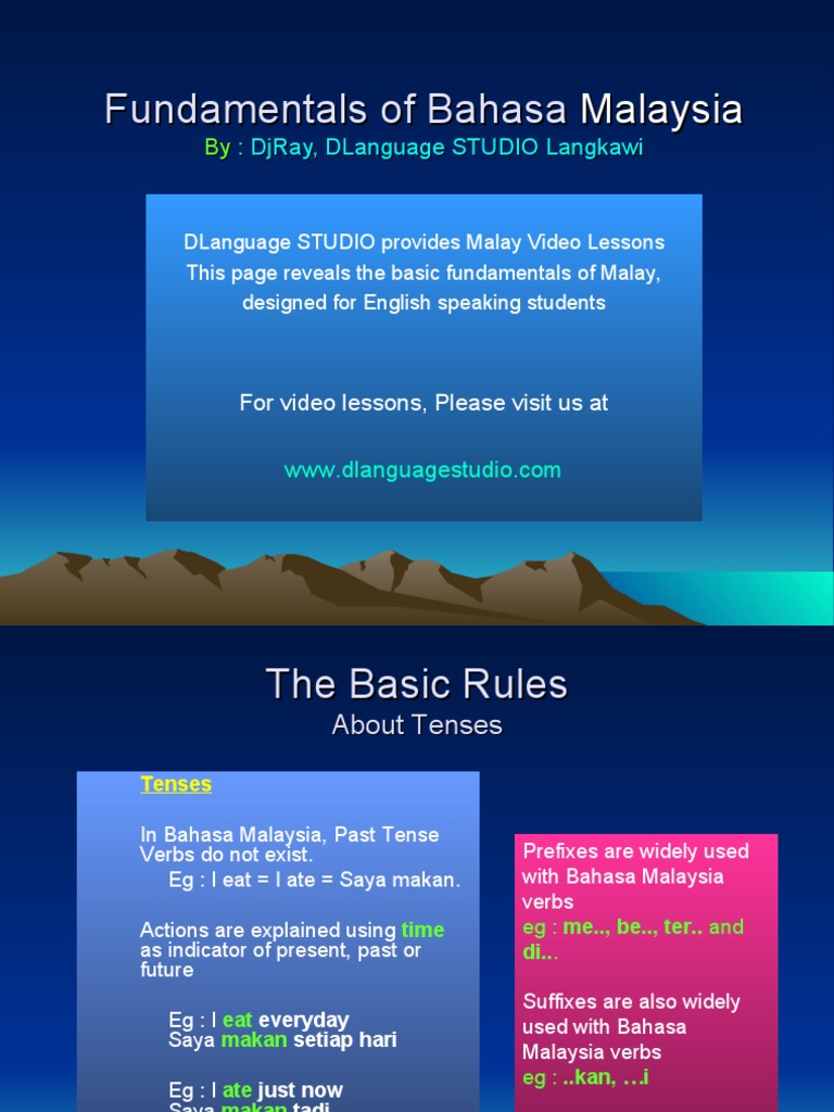 Bahasa Malaysia Basics Guide | PDF | Indonesian Language | Verb