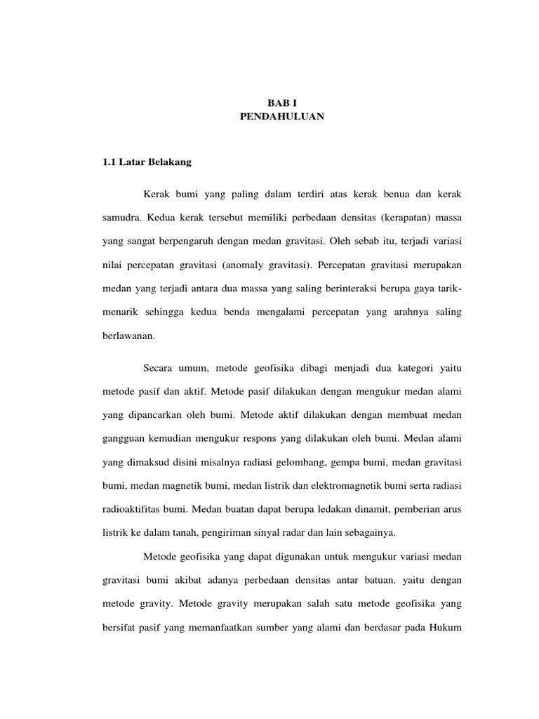 Metode Gravity dalam Eksplorasi Geofisika | PDF
