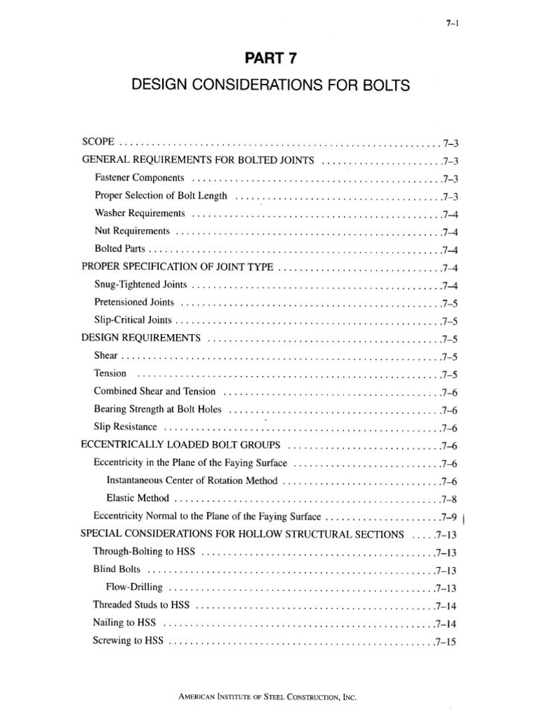 AISC Steel Construction Manual 13th - Part 7 | PDF