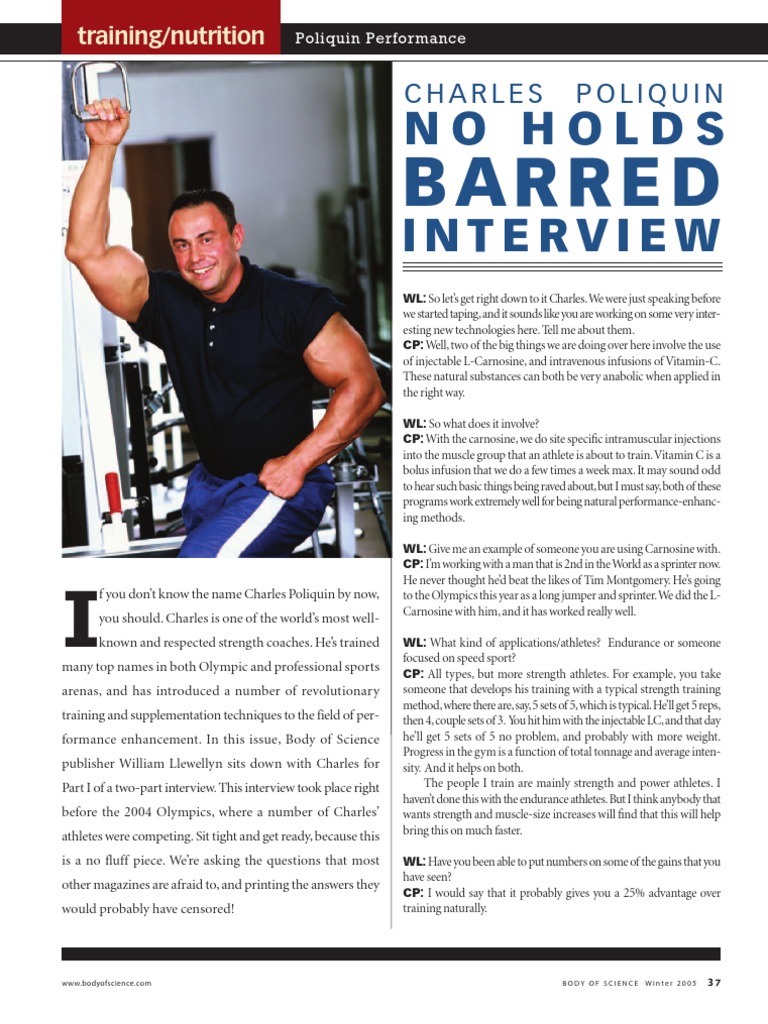 Charles Poliquin - No Holds Barred Interview (2005) | PDF | Allergy ...