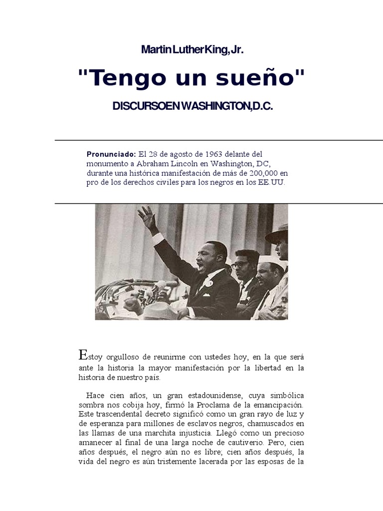 Yo tengo un sueño Martin Luther King | Política | Política (General)