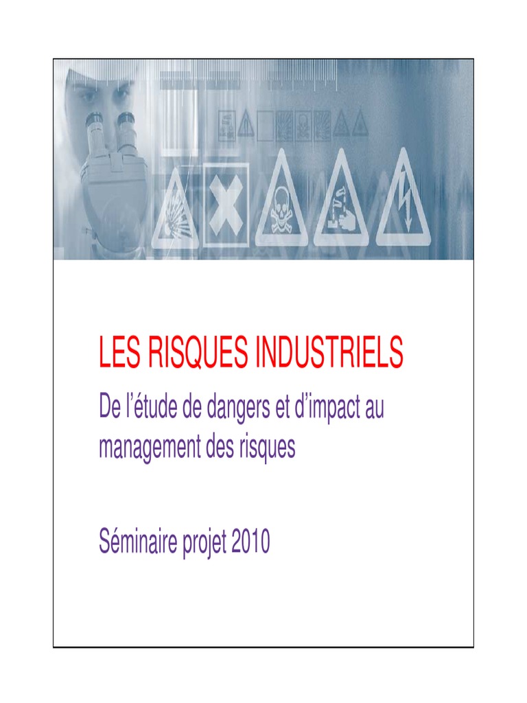 Seminaire Risque Industriel | Risque | Gestion des risques