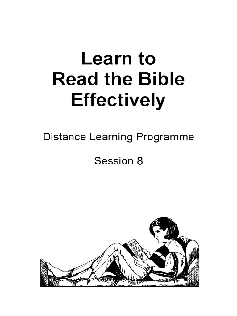 Learn To Read The Bible Effectively: Distance Learning Programme ...