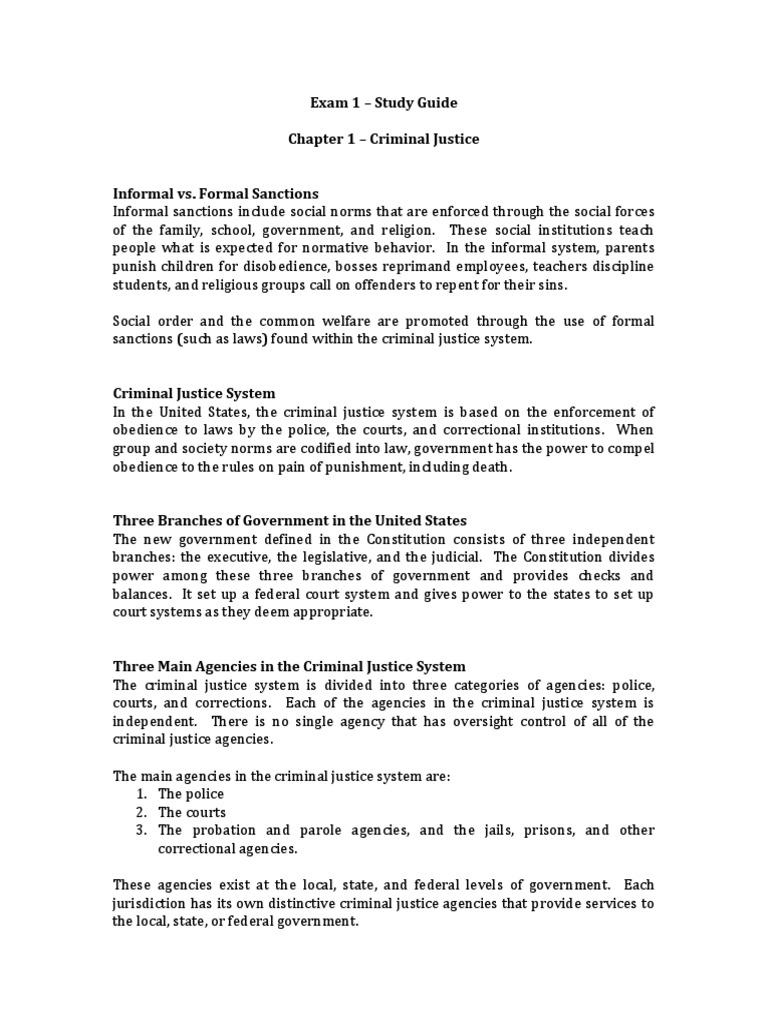 Criminal Justice - Exam 1 - Study Guide | PDF | Murder | Victimology
