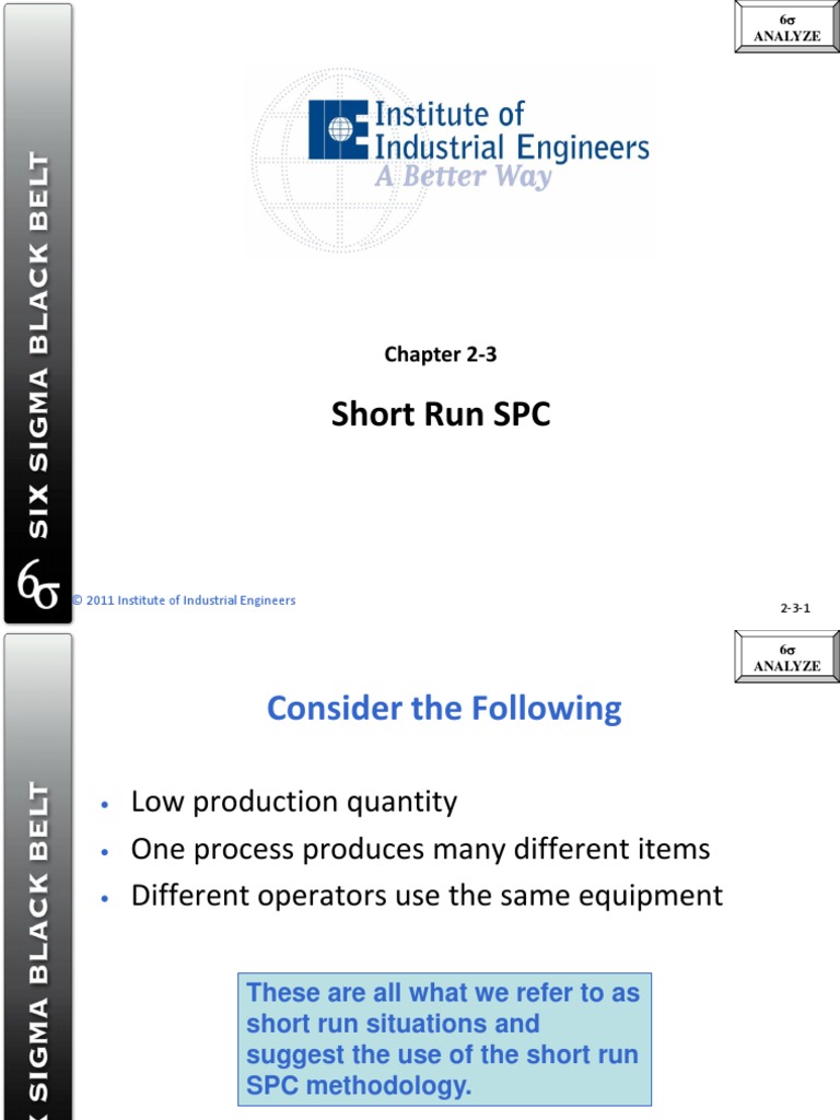 Short Run SPC | Download Free PDF | Statistics | Applied Mathematics