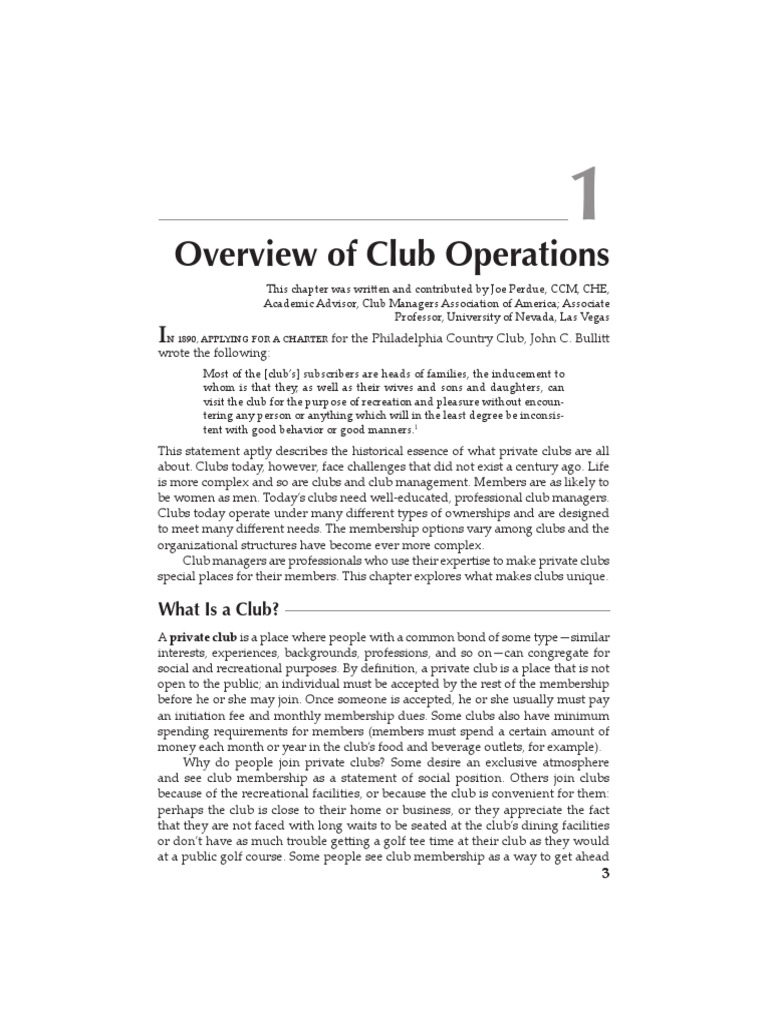 Understanding Club Operations and Structure | PDF | Committee | General ...
