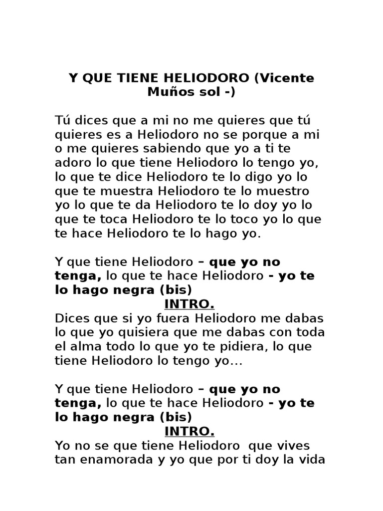 ¿Qué tiene Heliodoro que yo no? | PDF