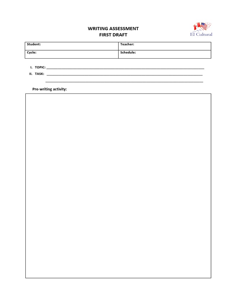 Writing Sheet First Draft | PDF