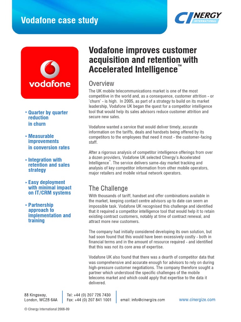 FINAL Vodafone Case Study | PDF | Competition | Strategic Management