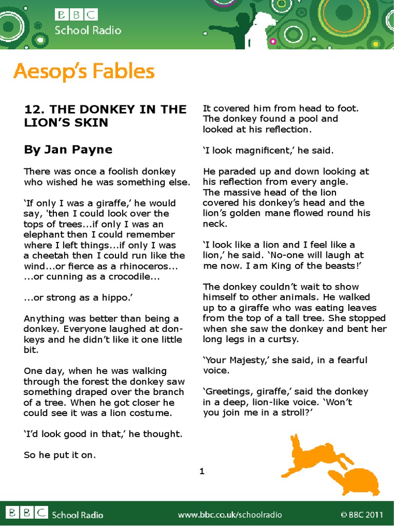 The Donkey in The Lions Skin | PDF | Lion