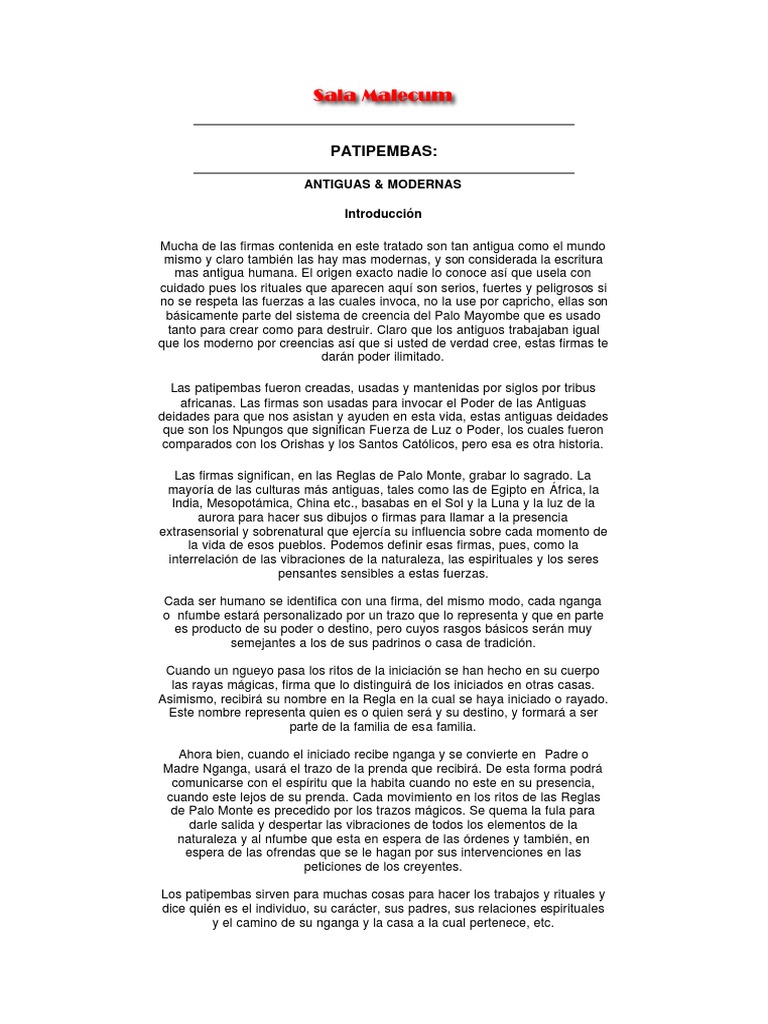 Patipembas | PDF | Rituales | Pollo