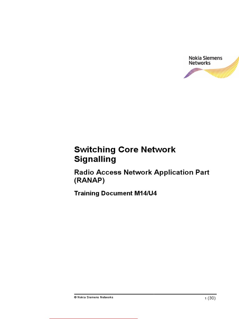 Switching Core Network Signalling: Radio Access Network Application ...