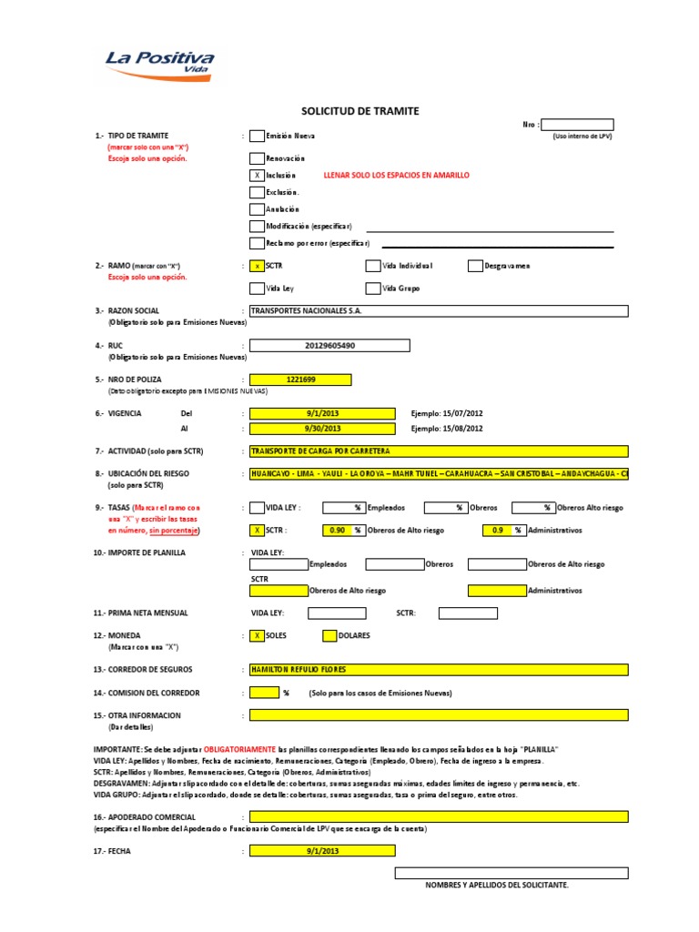 Formato para Endoso SCTR Pensiones | PDF