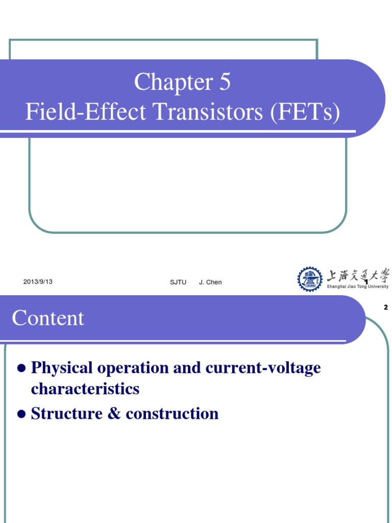 FET | PDF | Field Effect Transistor | Mosfet