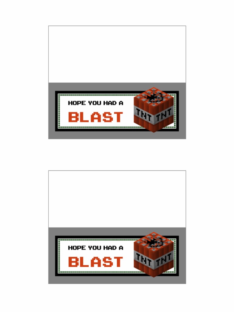 Minecraft TNT Bag Topper | PDF