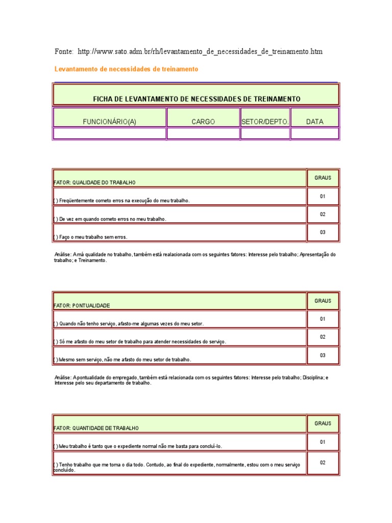 Modelo de LNT | Download grátis PDF | Qualidade (negócios)